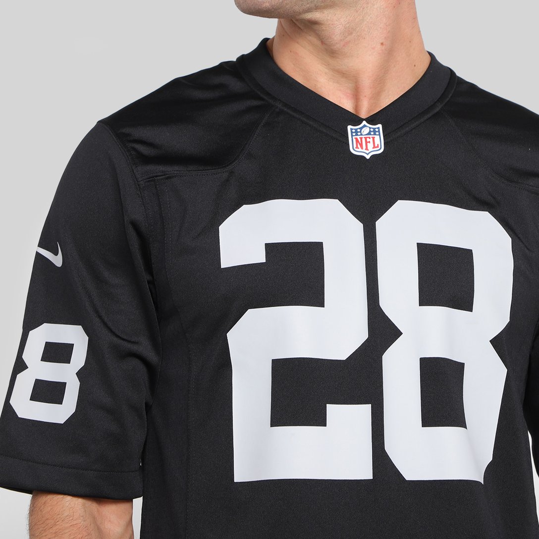 Camisa Nike Las Vegas Raiders Jacobs 28 Game Team Colour Jersey ...